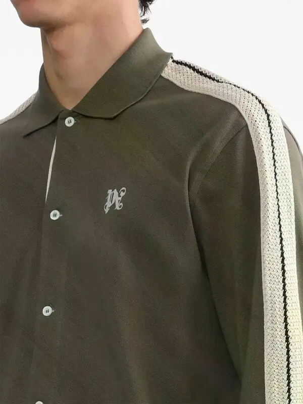 Palm Angels Monogram-embroidered Cotton Shirt