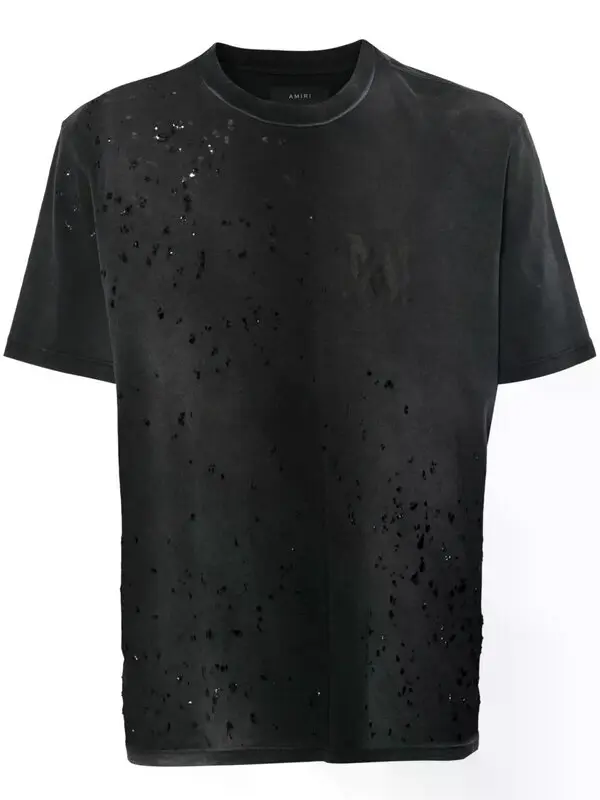 Amiri Shotgun Logo-print Distressed T-shirt