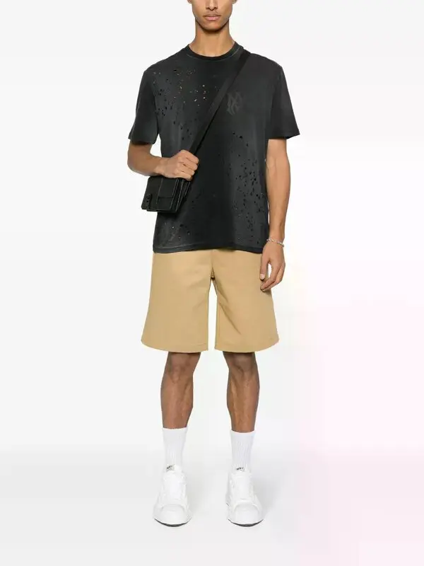 Amiri Shotgun Logo-print Distressed T-shirt