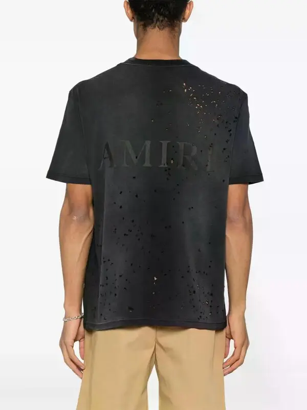 Amiri Shotgun Logo-print Distressed T-shirt
