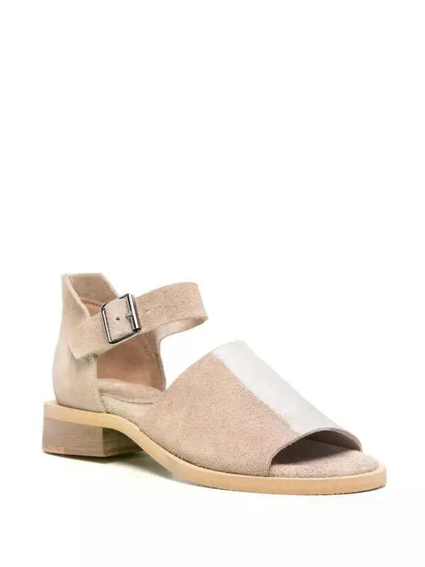 Moma Grinzato Suede Block Heel Sandals