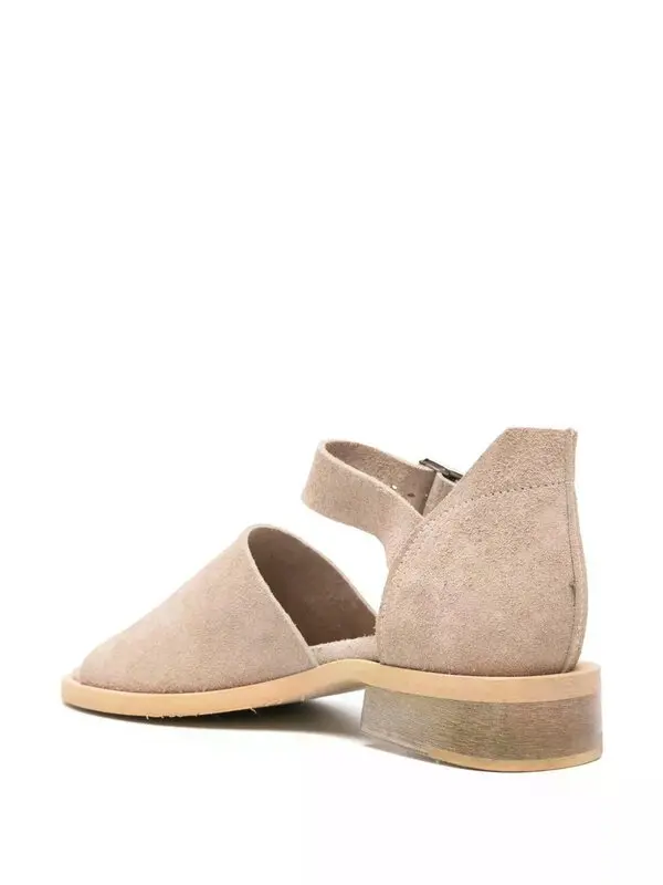 Moma Grinzato Suede Block Heel Sandals