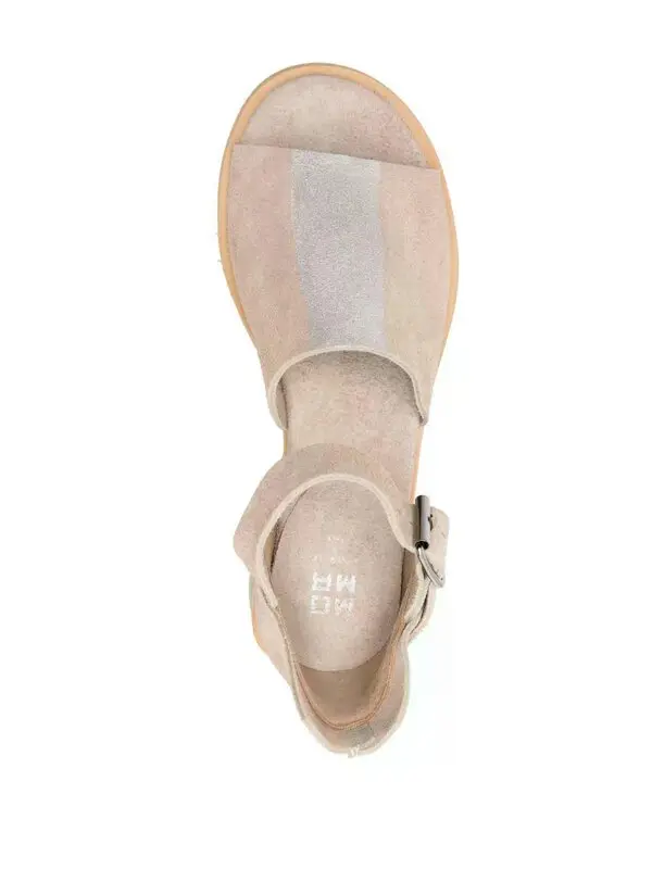 Moma Grinzato Suede Block Heel Sandals