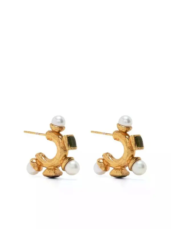 ALIGHIERI The Traveller's Path Hoop Earrings In Plated Bronze
