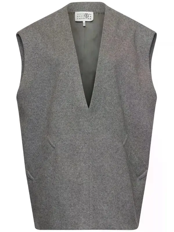 MAISON MARGIELA Mélange Felted Vest - Grey
