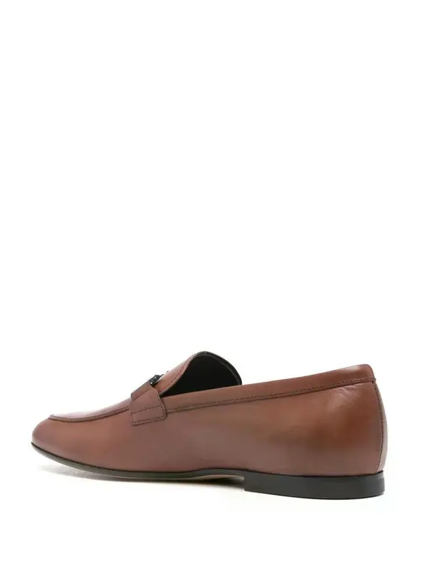 TOD'S T Ring Leather Loafers