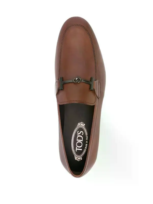 TOD'S T Ring Leather Loafers