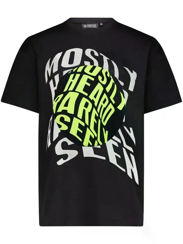 MOSTLY HEARD RARELY SEEN Logo-print Cotton T-shirt - Black