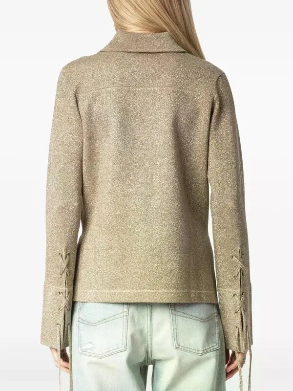 Zadig&Voltaire Listy Knitted Top With Lace-up Detail