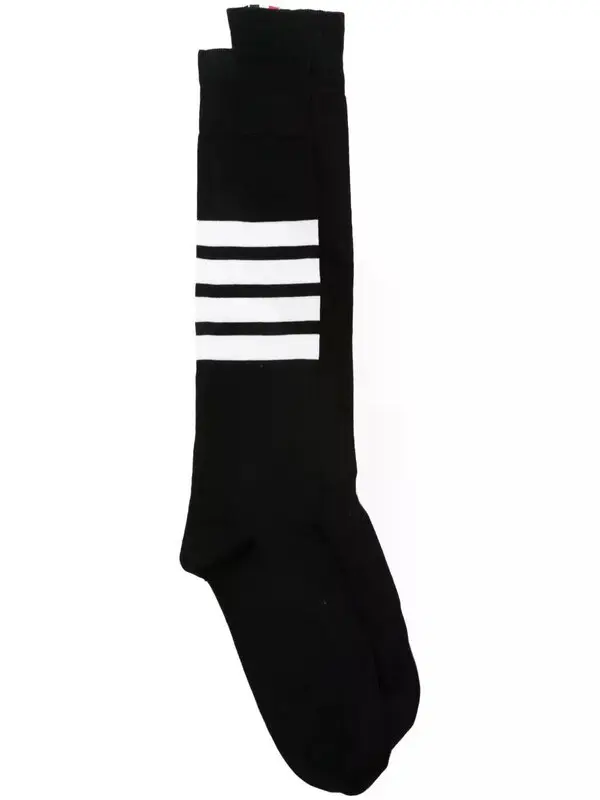 Thom Browne Cotton 4-bar Over-the-calf Socks