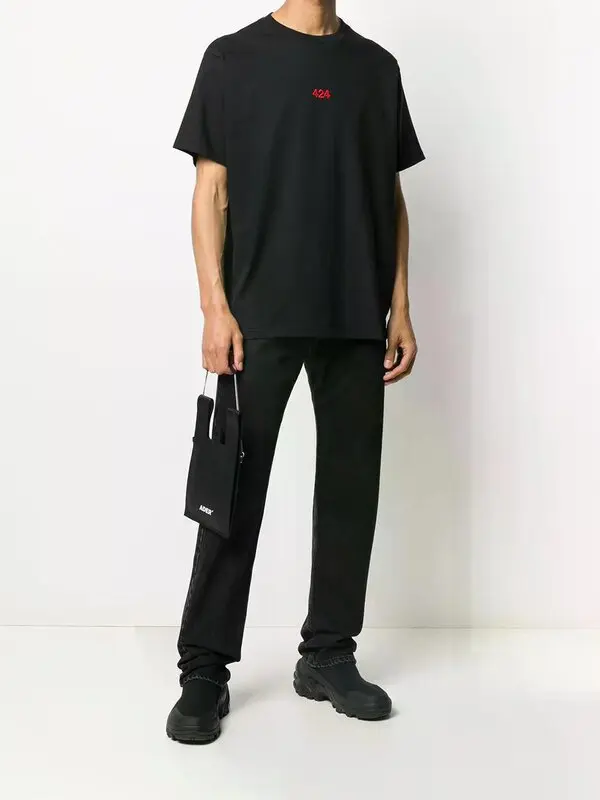 424 Logo-embroidered Short-sleeved T-shirt - Black