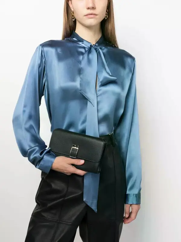 VALEXTRA Calf Leather Clutch With Chain Strap