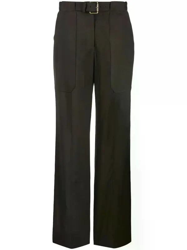 REJINA PYO Andie Straight-leg Wool Trousers - Brown