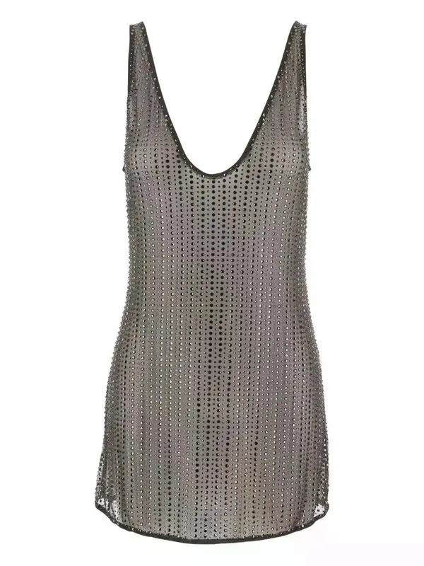 VENUJA Rhinestone-embellished Sleeveless Mini Dress
