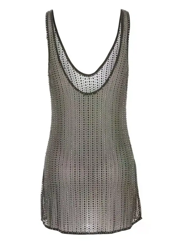 VENUJA Rhinestone-embellished Sleeveless Mini Dress