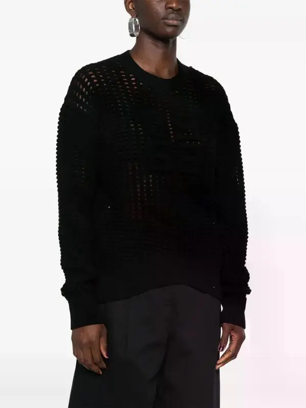 Givenchy 4g Open-knit Jumper - Black