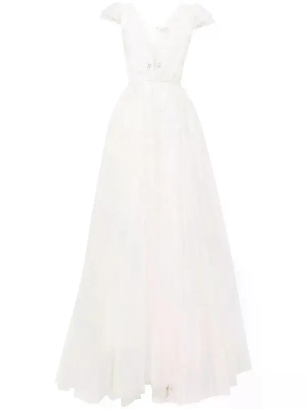 Jenny Packham Charm Sequin-embellished Tulle Gown - White