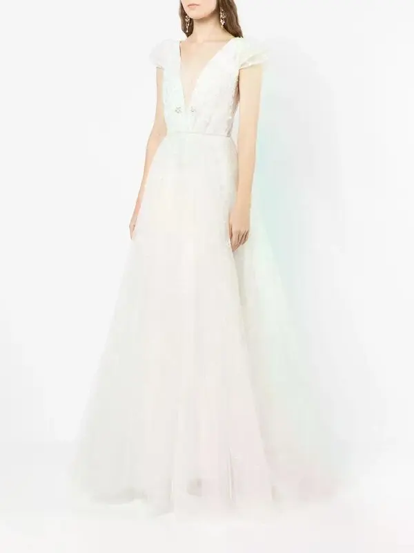 Jenny Packham Charm Sequin-embellished Tulle Gown