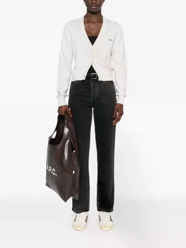 A.p.c. Logo Embroidered V-neck Cardigan