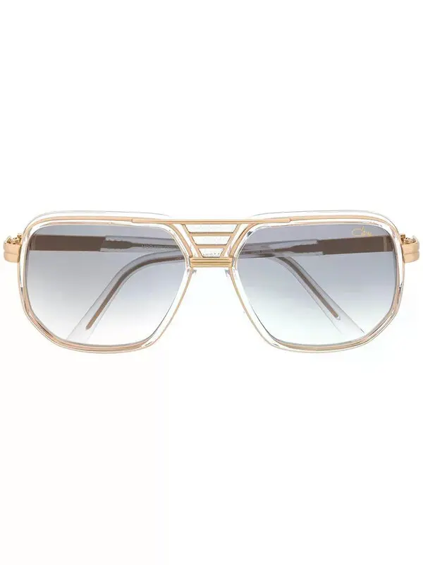 Cazal Aviator Shaped Sunglasses - Gold
