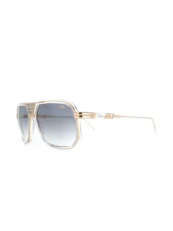 Cazal Aviator Shaped Sunglasses - Gold