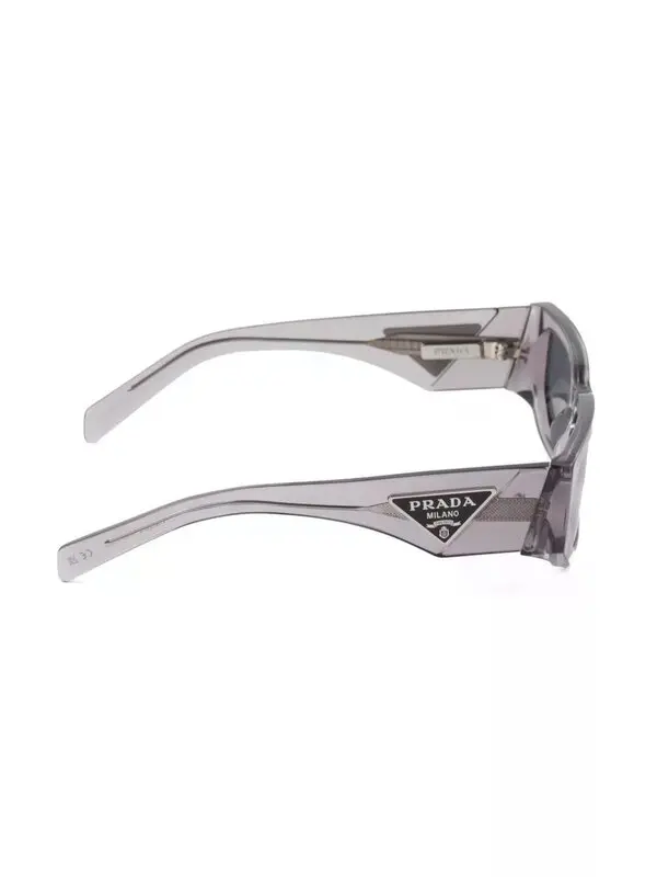 Prada Rectangle Frame Sunglasses With Triangle Logo