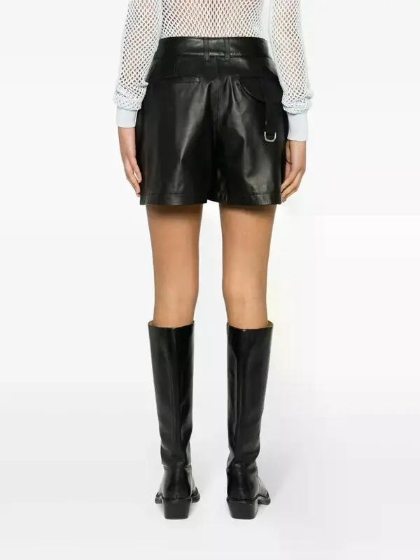 Off-White High-waisted Leather Shorts