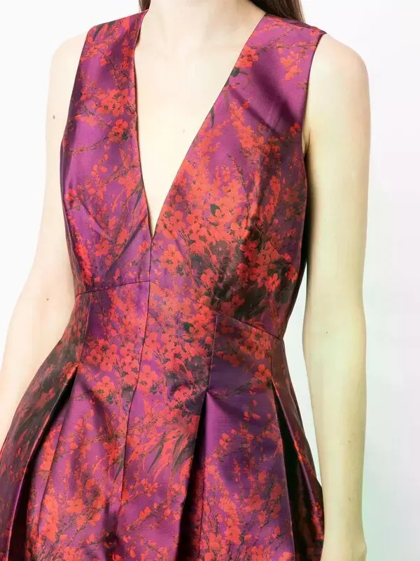 Sachin & Babi Brooke Floral Print Evening Dress - Purple