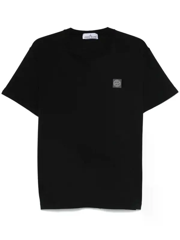 Stone Island Compass-motif T-shirt - Black
