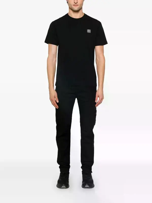 Stone Island Compass-motif T-shirt - Black