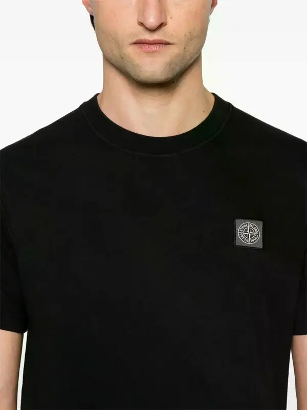 Stone Island Compass-motif T-shirt - Black