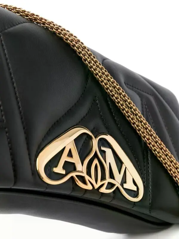 Alexander McQueen Seal Cross Body Bag - Black
