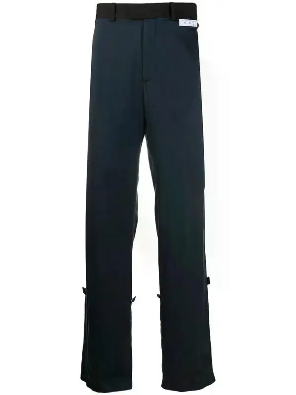 Off-White Elongated Straight-leg Silk Trousers
