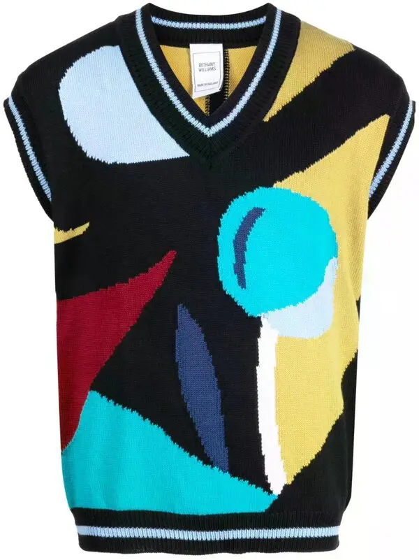 BETHANY WILLIAMS Graphic-print Sleeveless Vest - Black