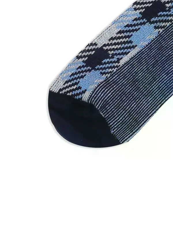 Prada Cotton Blend Houndstooth Patterned Socks