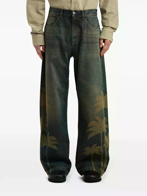 Palm Angels Palm Print Jeans