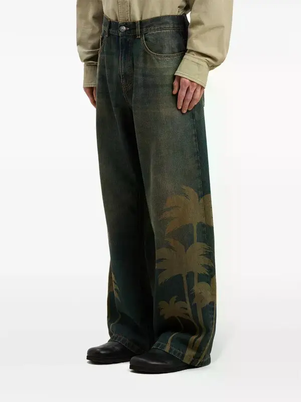 Palm Angels Palm Print Jeans