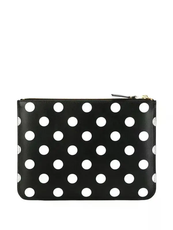 Comme Des Garçons Polka-dot Leather Pouch