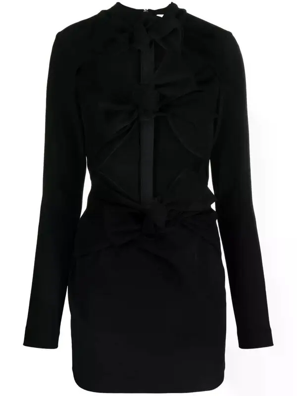 MSGM Cut-out Knot Detail Mini Dress