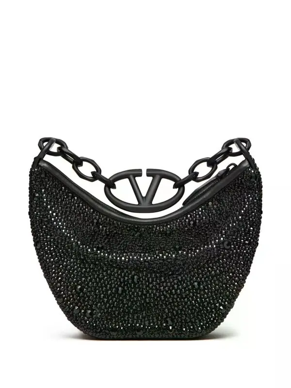 Valentino Garavani Vlogo Moon Shoulder Bag - Black