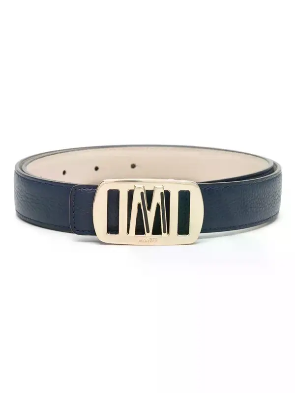 MOORER Hepsie Leather Belt - Blue