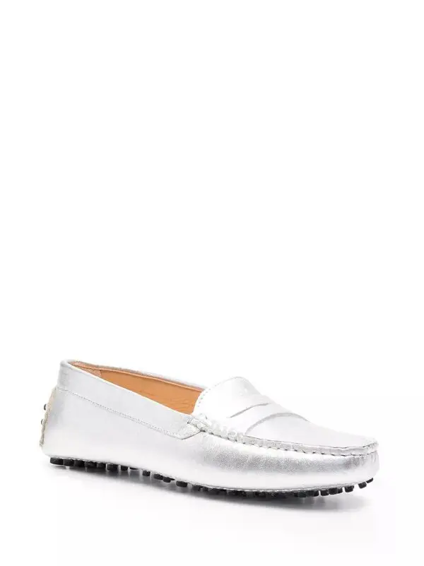 SCAROSSO Ashley Leather Penny Loafers