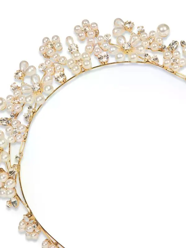 JENNIFER BEHR Laena Tiara With Pearl Detailing