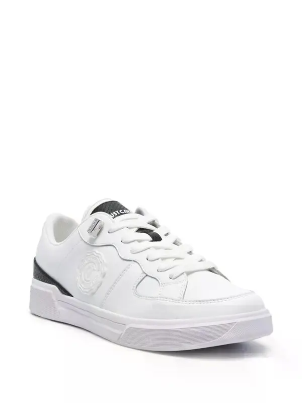 Just Cavalli Logo-patch Leather Sneakers - White