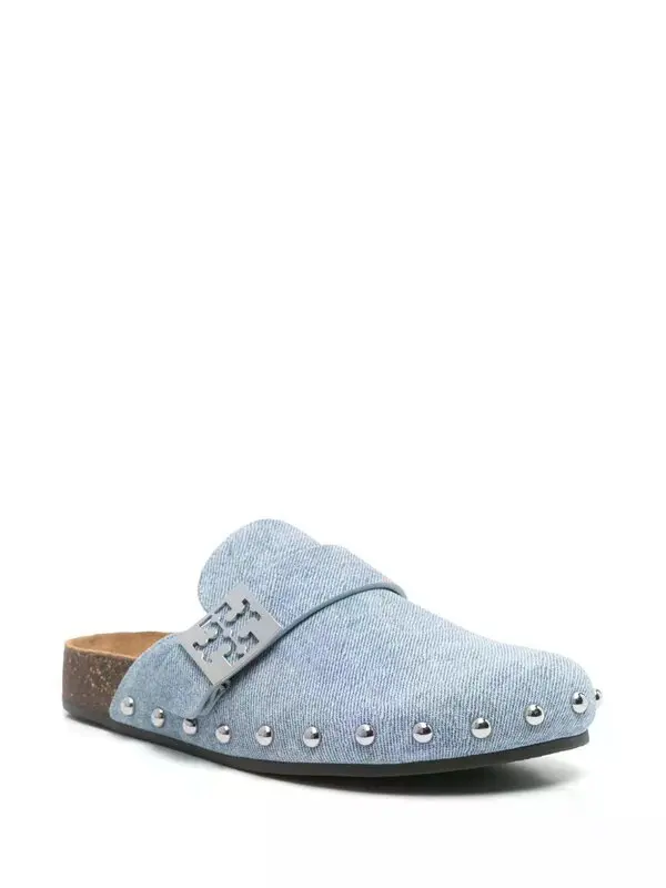Tory Burch Mellow Mules With Stud Embellishment
