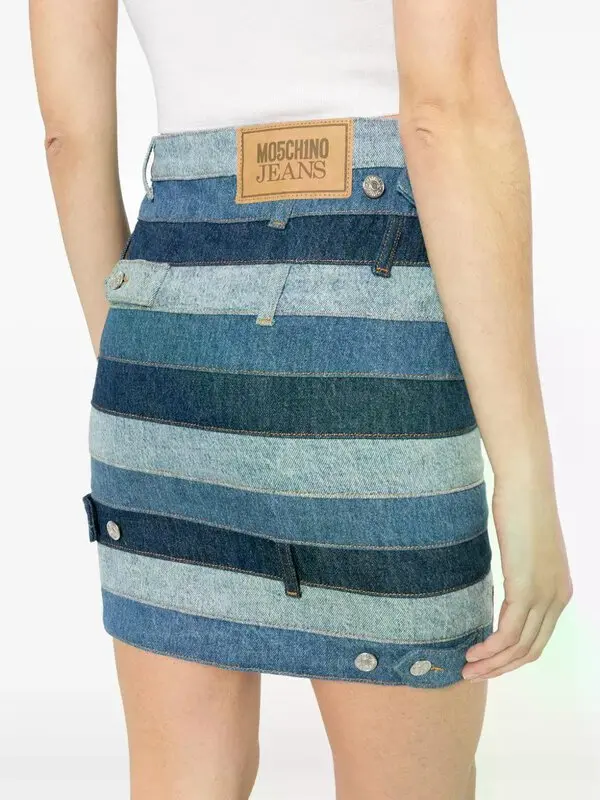 Moschino Panelled Denim Mini Skirt