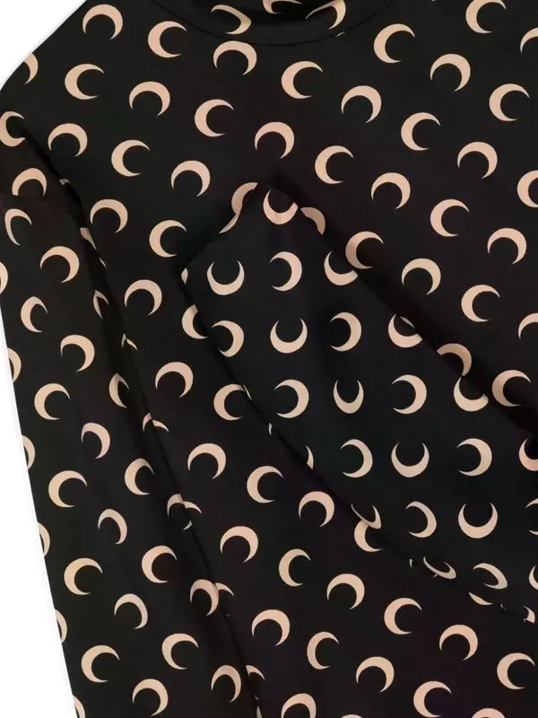 MARINE SERRE All-over Moon Print Regenerated Second Skin Top