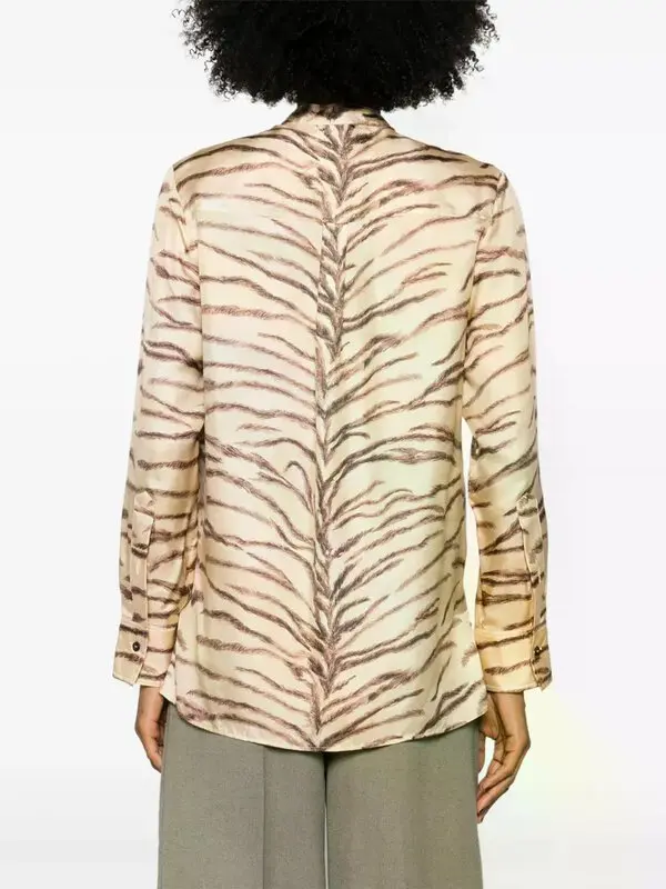 Stella McCartney Tiger Print Silk Shirt