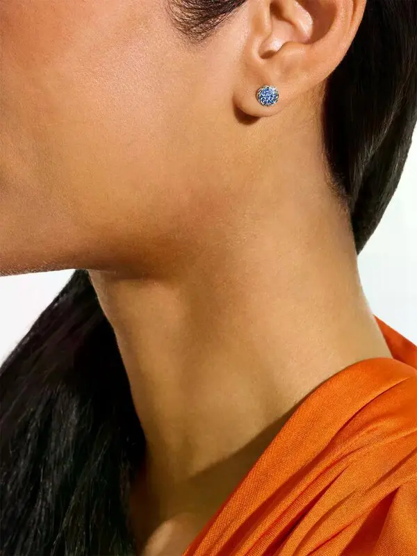 John Hardy Carved Chain Sapphire Stud Earrings