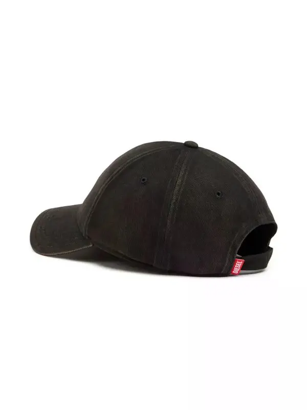 DIESEL® C-run-wash Logo-embroidered Cap - Black